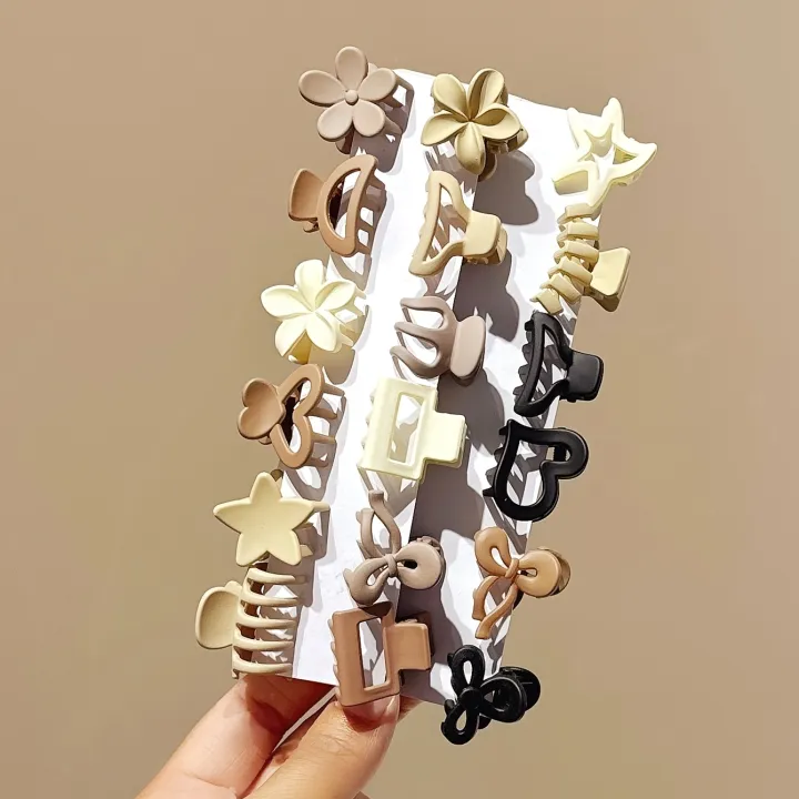 5/10/20/30pcs Beige Mixed Pack Small Clips, Cute Girl Accessories ...