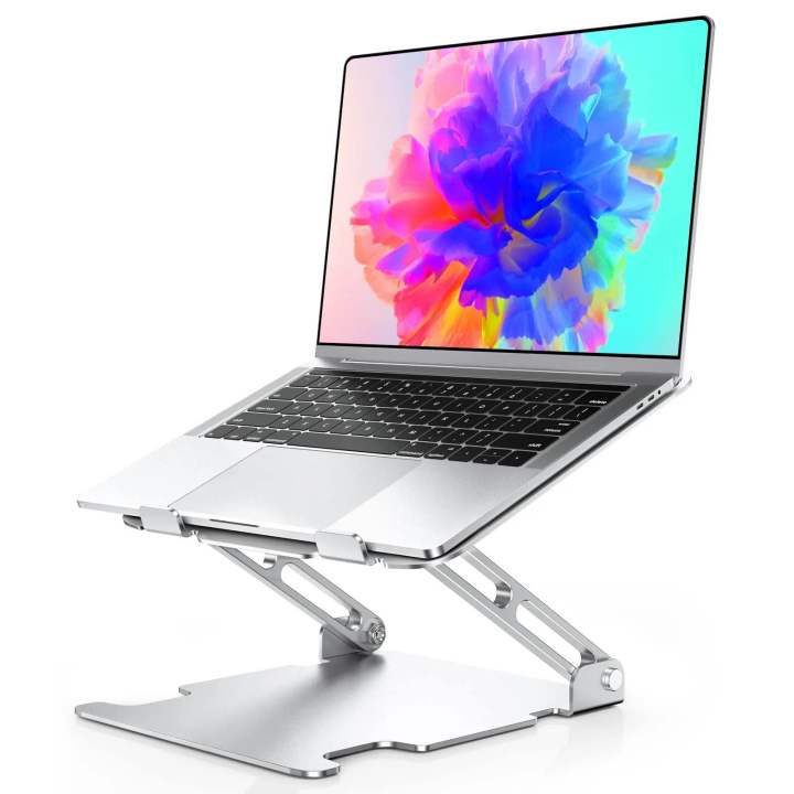 J24 Adjustable Laptop Stand with Fan Ergonimic Foldable Laptop Riser ...
