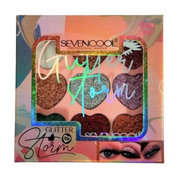 Glitter Eyeshadow Pallet Kit Best Quality 9 Colours Seven Cool Original ...