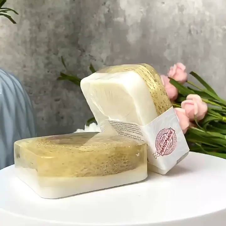 coconut milk Organic Handmade Loofah Soap 100ml | Daraz.com.bd