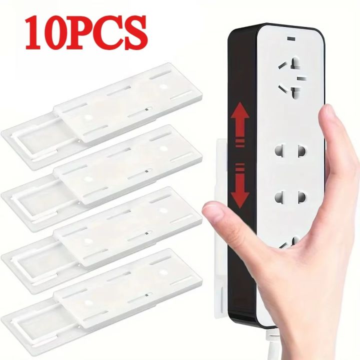 10/6/4pcs Wall-Mounted Power Strip Holder Self-Adhesive Desktop Socket ...