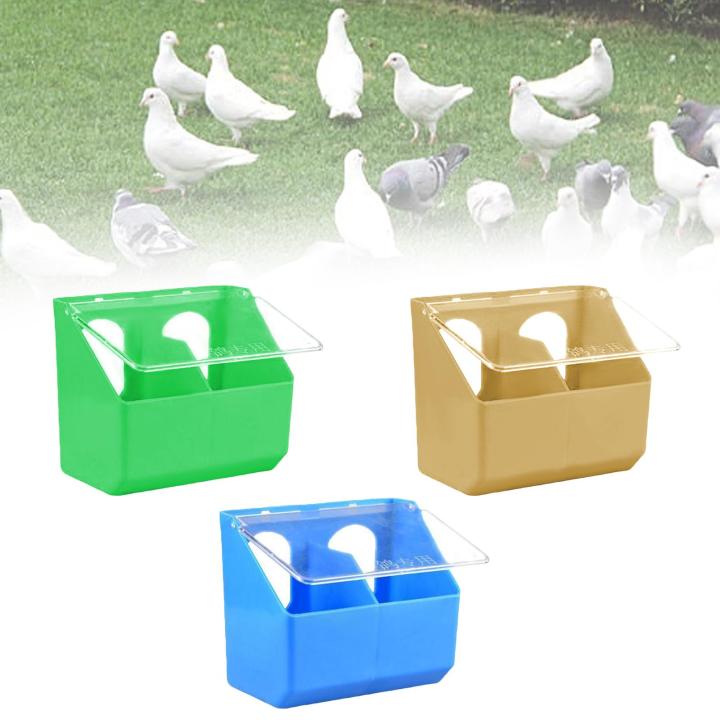 Hanging Box Pigeon Feeder Heavy Duty Two Hole Dove Bird Feeding Case ...