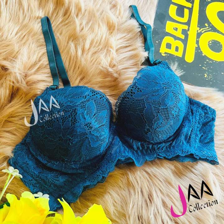 Add a touch of color with the Red Soft Comfortable Net Pushup Foam Bra ...