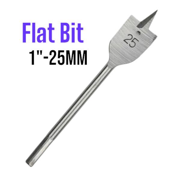 6pcs Flat Spade Drill Bits Set Metal Bit Kit Hex Shank Woodworking Tool ...