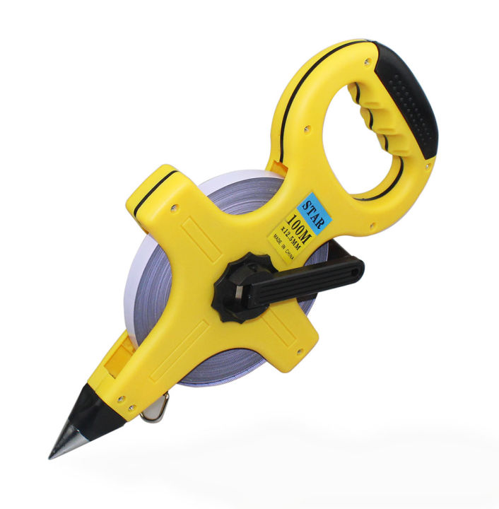 30M 50M 100M Retractable Metric Tape Open Reel Long Steel Tape Measure ...