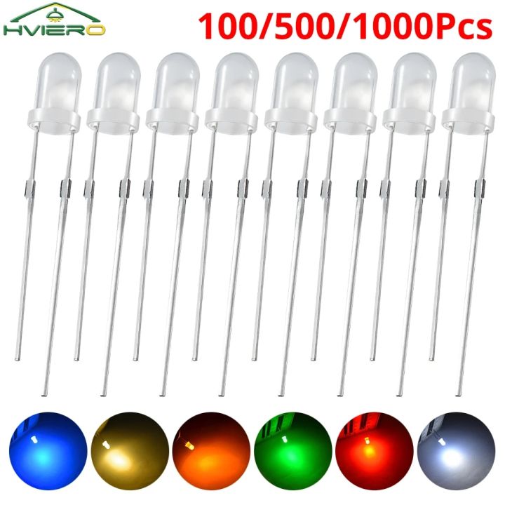 F3 3mm LED Light Emitting Round Lamp Bulb Diffused Diode For Decoration ...