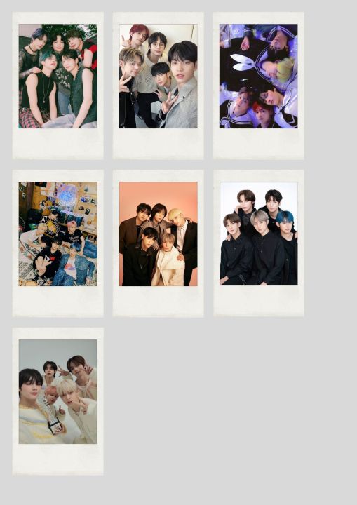 Txt Group Photo Poloroid Card 7 Pcs 3.5 * 2 Inch | Daraz.com.np