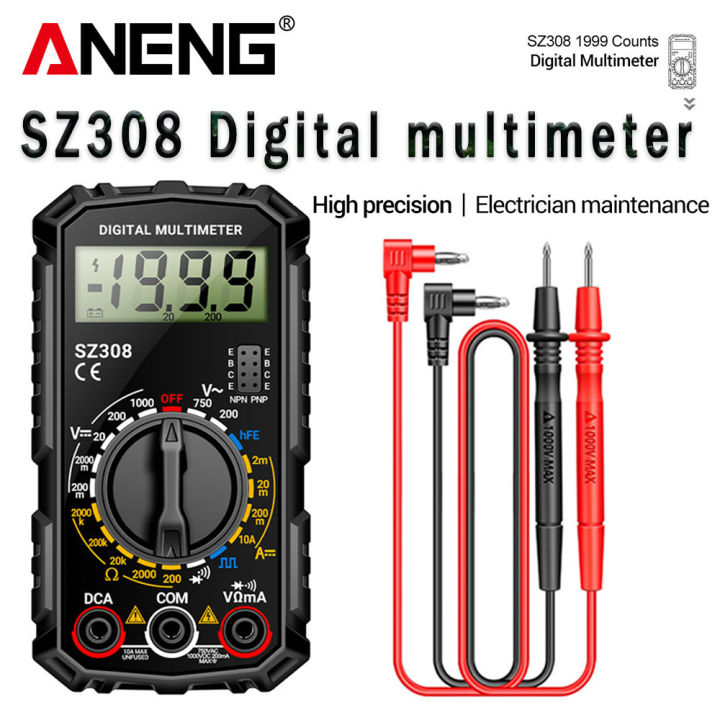 ANENG SZ308 Multimeter 1999 Count Digital Multimeter AC/DC High ...