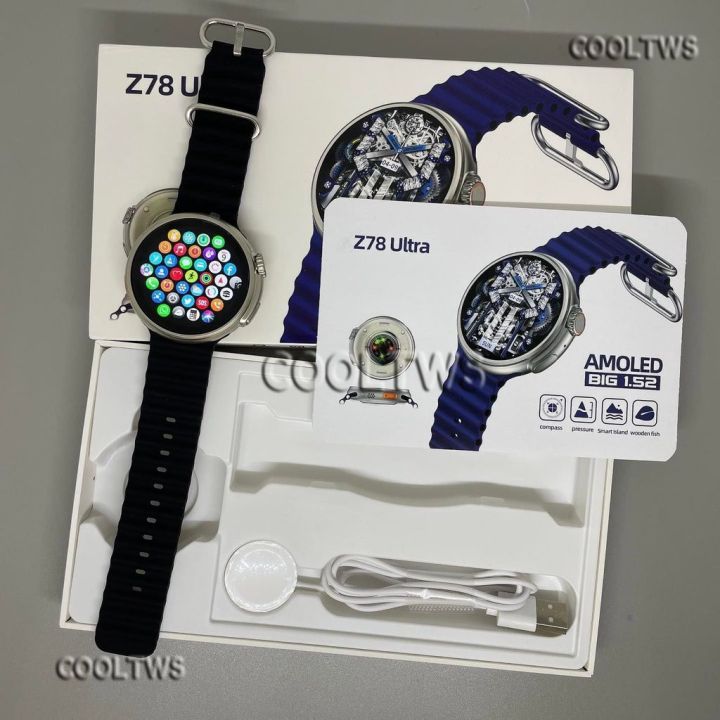 Ultra Watch Z78 AMOLED HD Screen Bluetooth Smart watch Heart Rate Blood | Daraz.com.bd