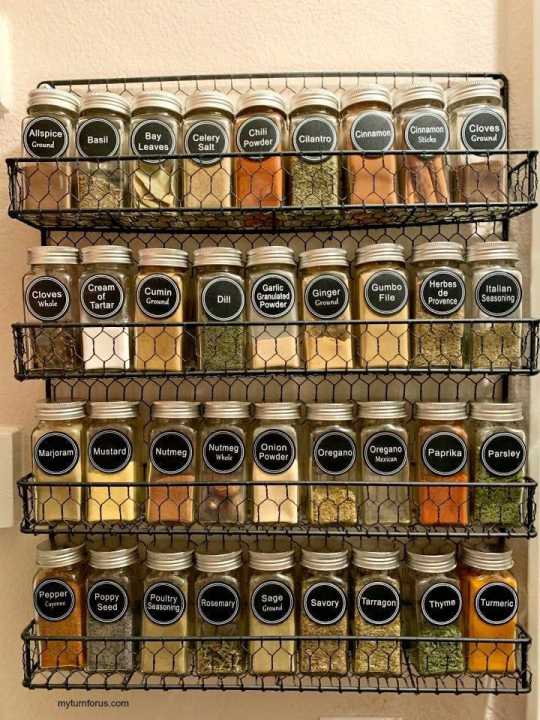 Spice Jar labels | Pack of 35 & 70 | 1.5 inch size square and circle ...