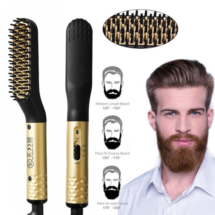 Electric Hot Comb Straightener Multifunctional Quick Heated Men Beard ...
