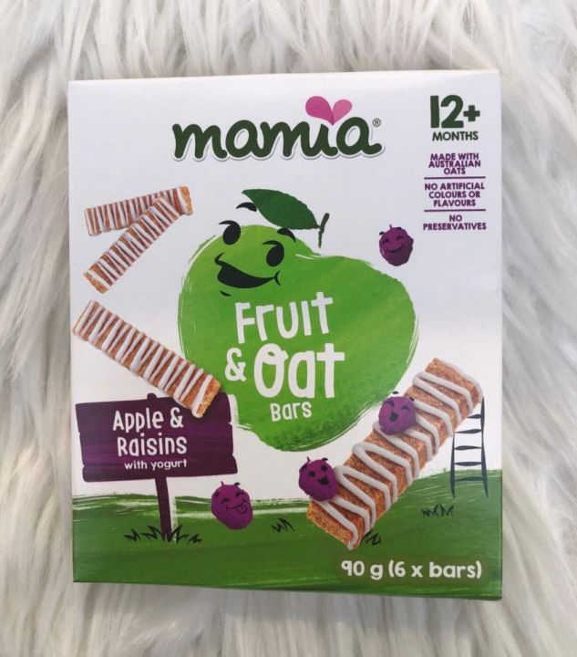 Mamia I Fruit & Oat Bars | Apple & Raisins With Yoghurt| 12 Months ...
