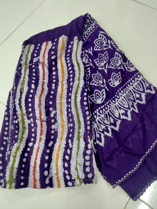 Best Quality 100% Cotton printed Batik Orna For Woman's 1 Pics. | Daraz ...