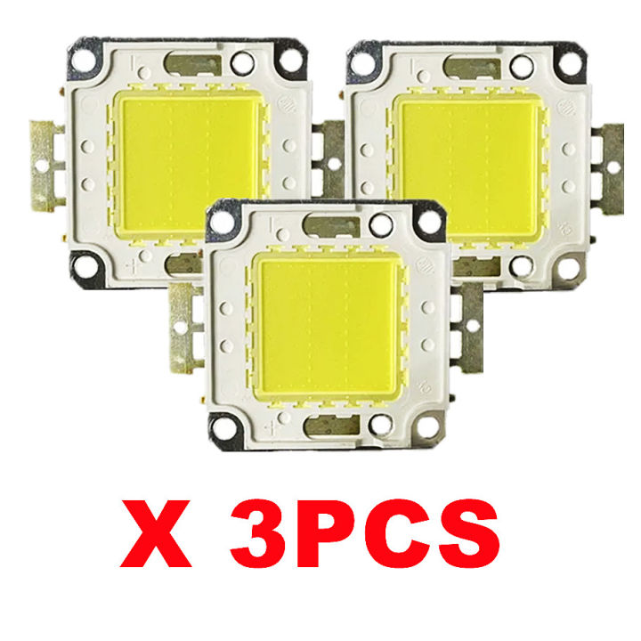 3pcs 10W 20W 30W 50W 100W LED Beads Light DC12V-36V Matrix COB Integrated LED Lamp Chip SMD For ...