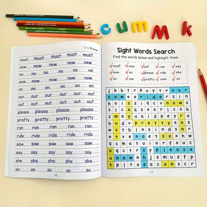 220 Sight Words Learning Workbook with Answer Key Educational ...