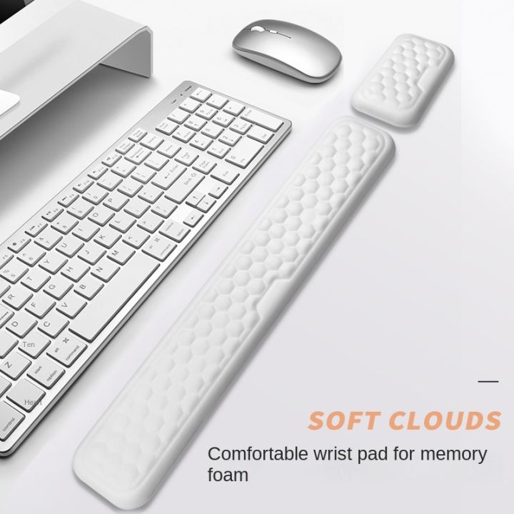 Keyboard mouse wrist rest ergonomic office typing protect relax wrist memory foam mouse pad ...