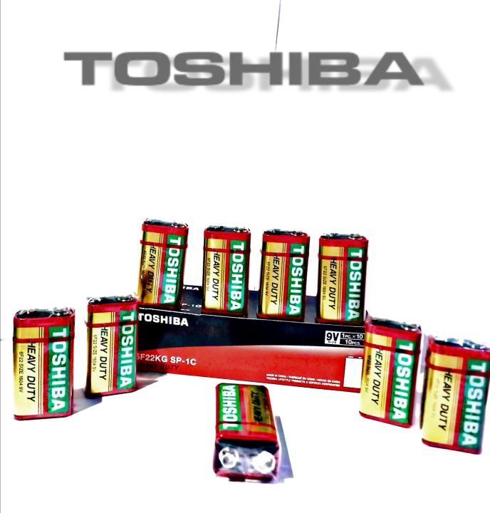 TOSHIBA 9V HEAVY DUTY Battery, 9 Volt Battery Alkaline for Toys and ...