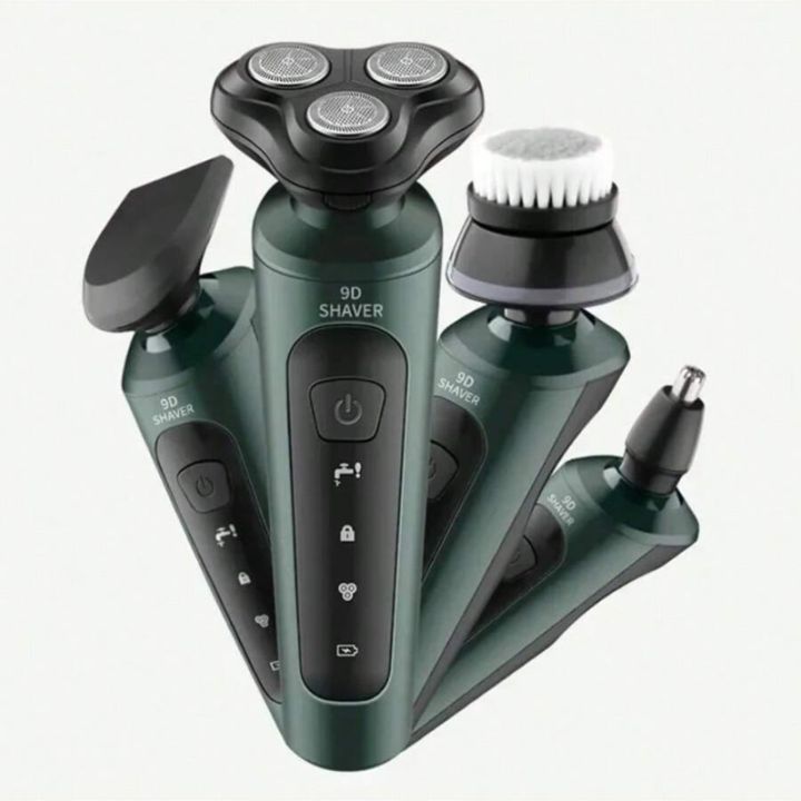 9D Electric Shavers For Men Waterproof Electric Trimmer Razor Wet Dry ...