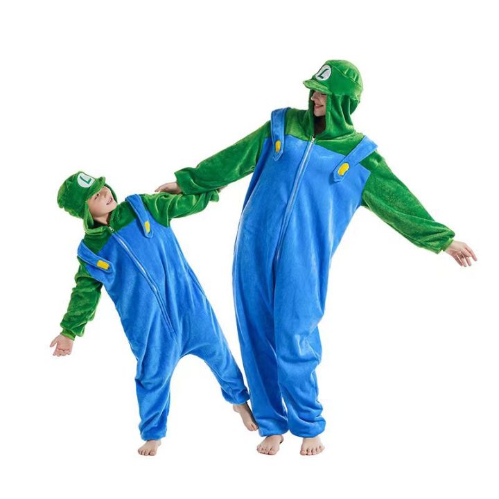 Anime Brothers Cartoon Game Cosplay Costume Anime Figure Luigi One ...