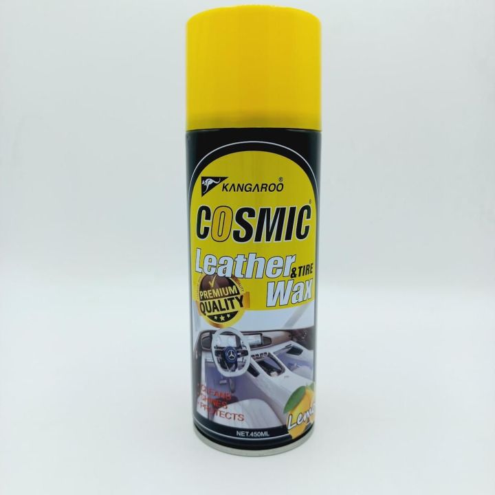 KANGAROO COSMIC LEATHER & TYRE WAX 450 ML- LEMON FLAVOR | Daraz.pk