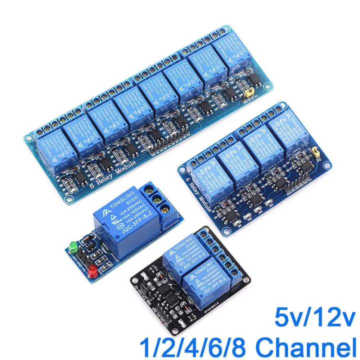 5v 12v 1 2 4 6 8 way relay module for arduino 1 2 4 6 8 channel relay module with optocoupler ...