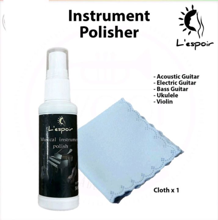 L'espoir Instrument Polisher with Cloth 60ml (ALL IN ONE Guitar,Bass ...