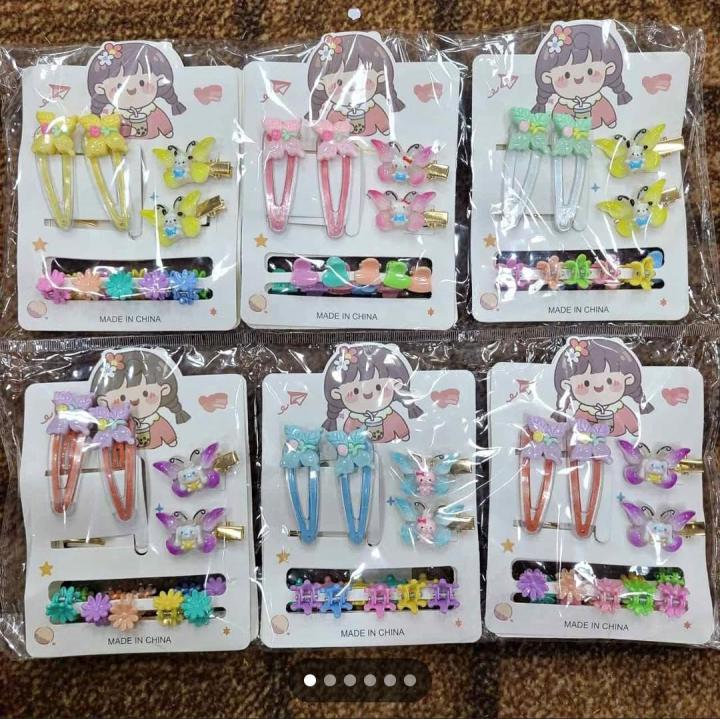 9pcs cute hair clips and claws for baby girls trendy multicolor cute ...