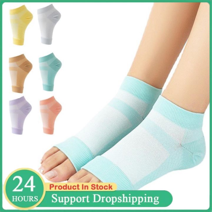 1Pair Open Toe Socks Sports Ankle Protection Socks Soft Non-slip ...