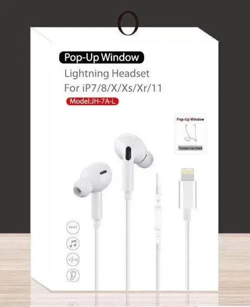 Pop-up Window Lightning Headset For iPhone – JH-7A | Daraz.pk