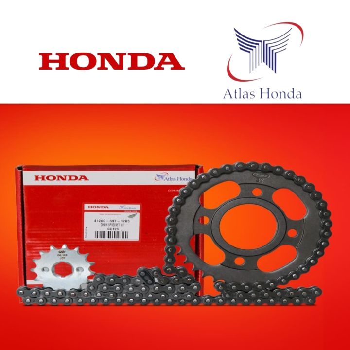 Chain Sprocket Kit CG125 - Atlas Honda | Daraz.pk