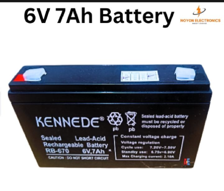 6V 7Ah kennedy Battery Rechargeable Fan Ride On Power Car Chan. Heavy ...
