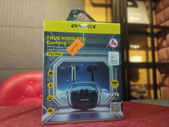 Awei T52 Pro Wireless Earbuds TWS Bluetooth Earphones with RGB ...