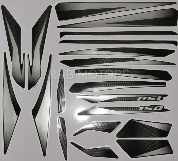 Bajaj Pulsar 150 2018 Model Black Chrome Stickers | Daraz.lk