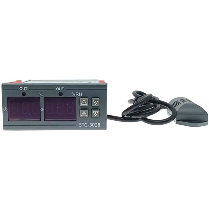 STC- 3028 Dual Digital Temperature Controller Hygrometer C/F Thermostat ...