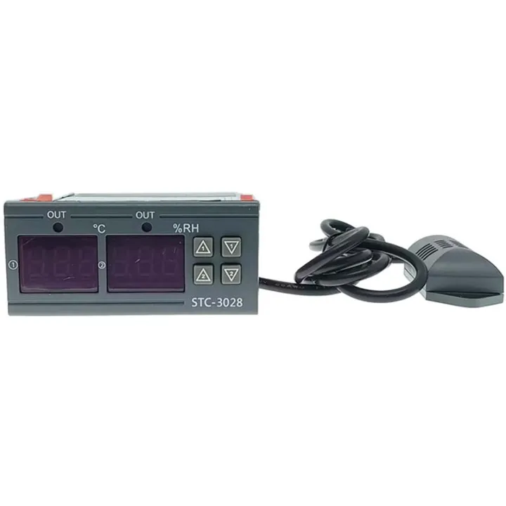 STC- 3028 Dual Digital Temperature Controller Hygrometer C/F Thermostat ...