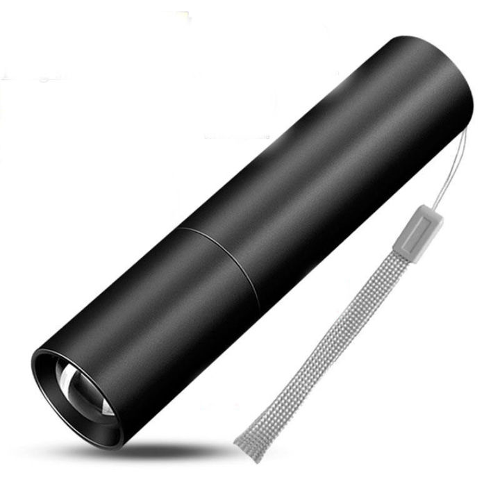 Mini Telescopic Zoom Flashlight 3 Light Mode Torch USB Rechargable ...