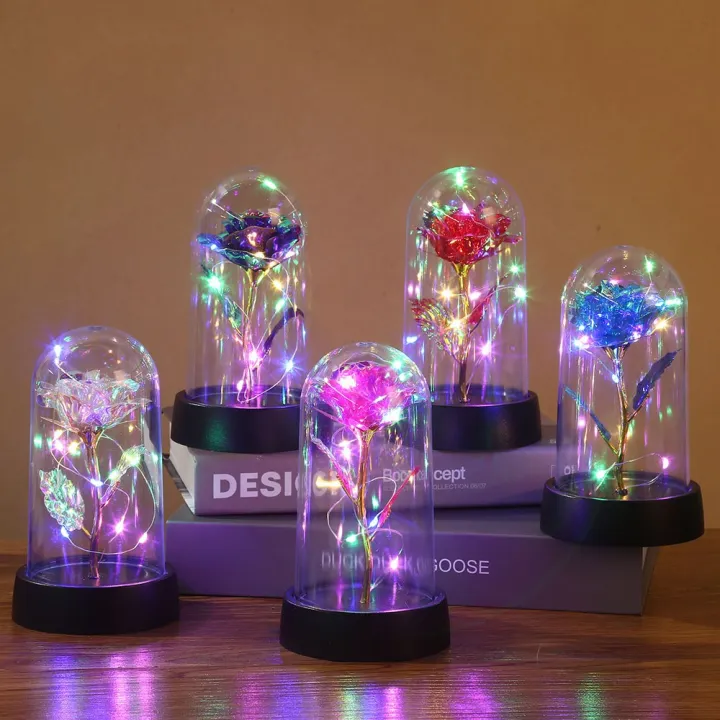 1pc Hot LED Enchanted Galaxy Rose Eternal Beauty Rose With Fairy Lights ...