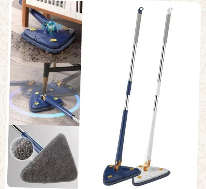 Extended Triangle Auto Squeeze Long Handle Mop 360 Twist Squeeze ...