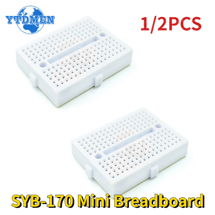 1pcs/2pcs Breadboard SYB-170 Mini Solderless Prototype Test Board 170 ...