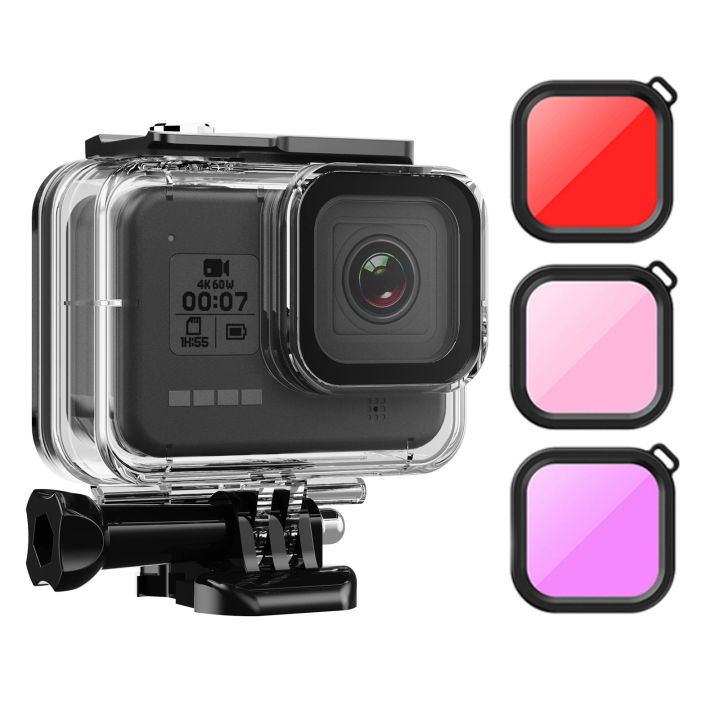 For GoPro Hero 8 Waterproof Case Diving Underwater Housing Cover For Go ...