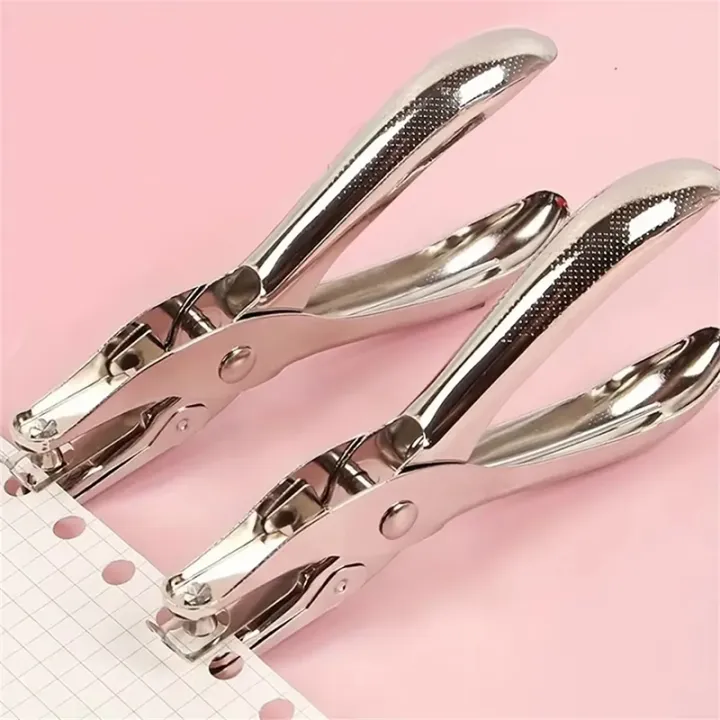 Handheld Circle Shaped Hole Puncher Hand Held Metal Office Supplies 6mm ...