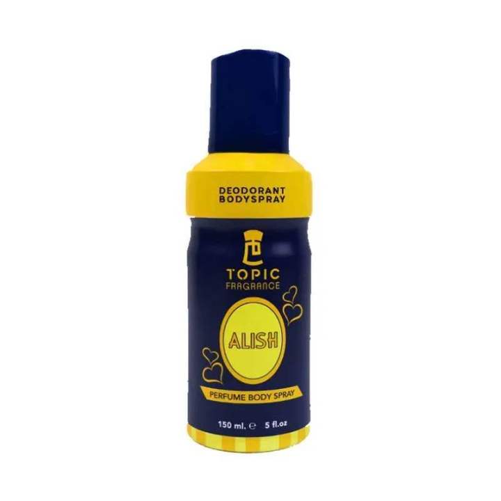 DilZan Topic Fragrance Perfumed Body Spray Alish 150ml | Daraz.pk