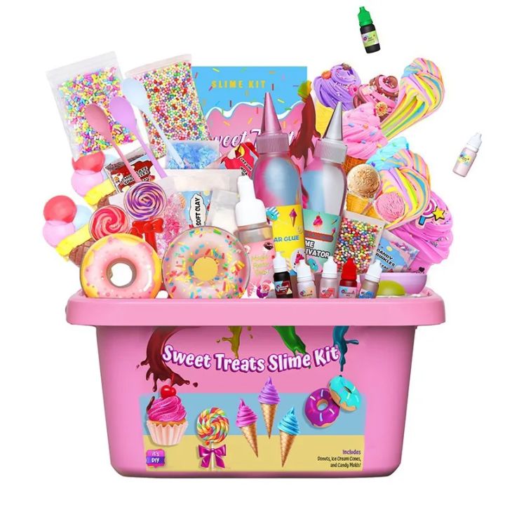 Sweet Treats Slime Kit Diy Foaming Glue Fake Water Slime Girl Bubble ...