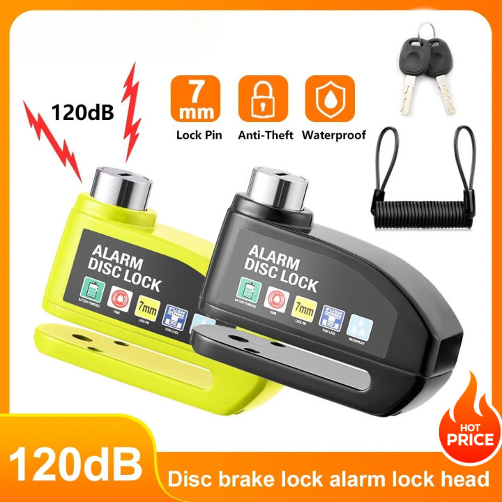 Motorcycle Alarm Disc Brake Lock Security Moto Wheel Disk Padlock ...