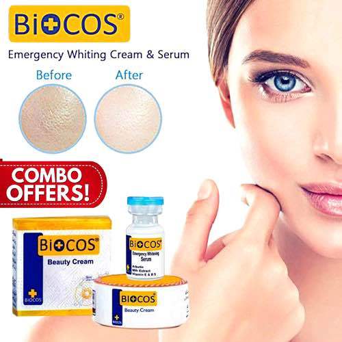 Biocos Emergency Cream and Serum Combo Set | Daraz.com.bd