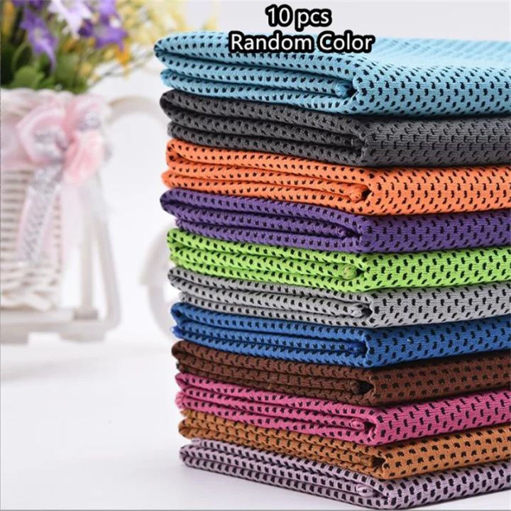 1-10pcs Cooling Towel Instant Relief Microfiber Cool Towels Chilling ...