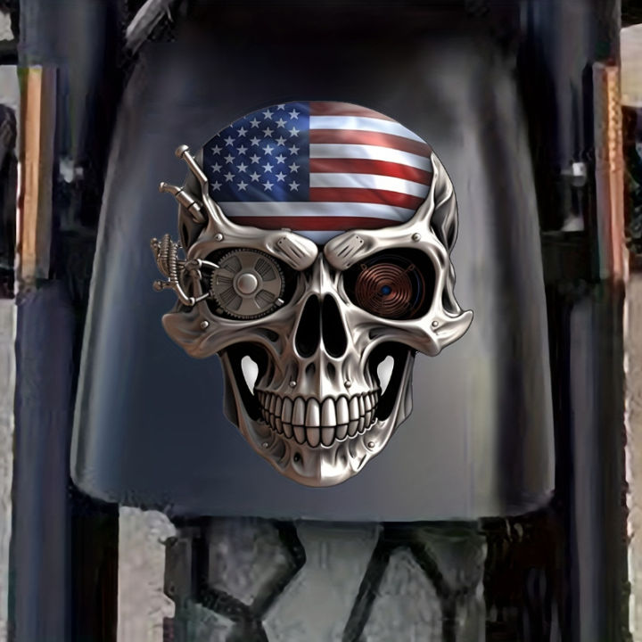 Skull Motorcycle Decals Waterproof Motorbike Tank Fender Cool Stickers ...