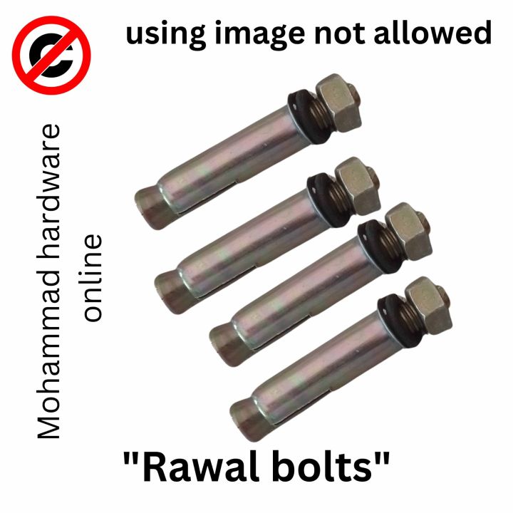 Anchor Bolt, (commonly called) Rawal Bolts , Rust Resistant, pack of 4 ...