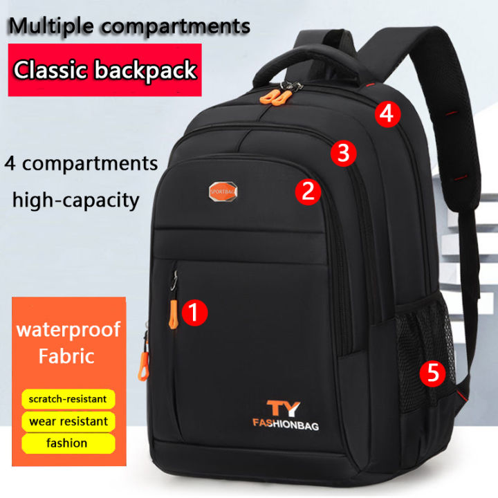 Multi layer zippered backpack, large capacity travel backpack, backpack ...