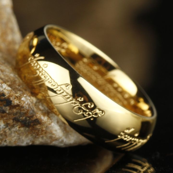 Simple and Trendy New Power Ring 3D Engraved Exquisite Ring Couple ...